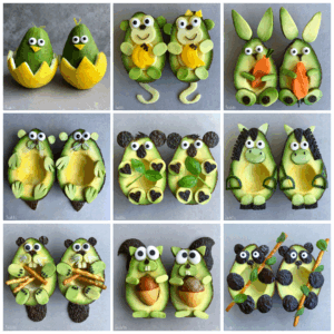 Cute Fruit Animals Roundup (Fun and Creative Food Art)