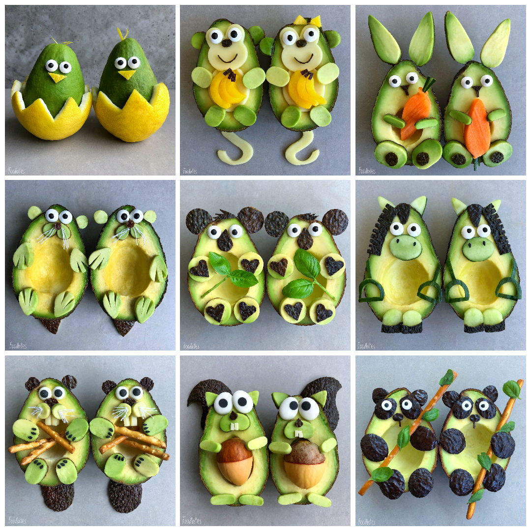 Cute Fruit Animals Roundup (Fun and Creative Food Art)