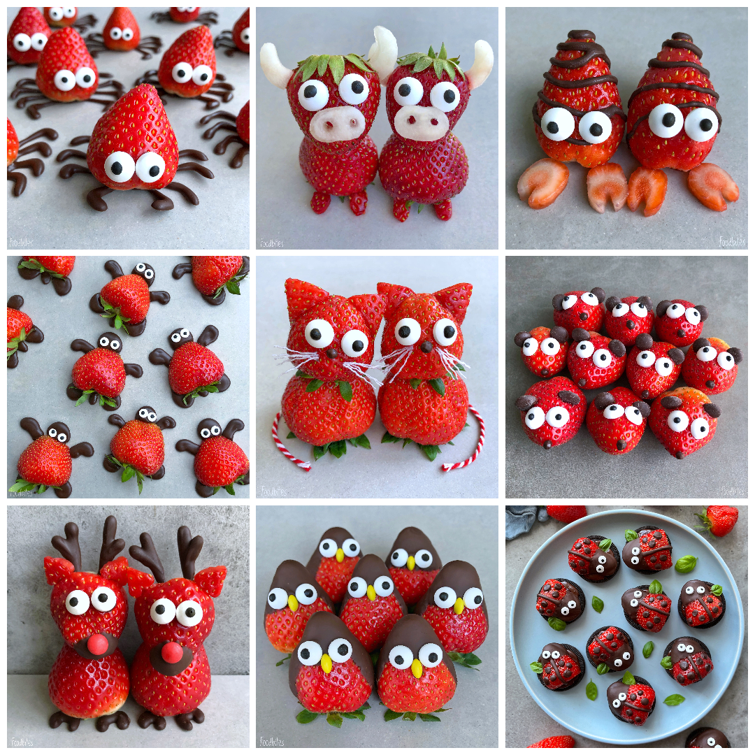 Cute Fruit Animals Roundup (Fun and Creative Food Art)