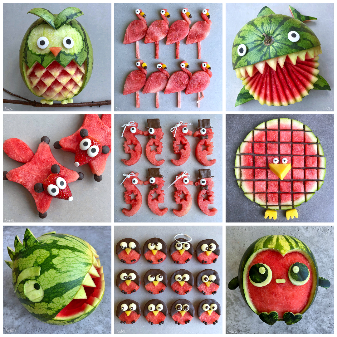 Cute Fruit Animals Roundup (Fun and Creative Food Art)