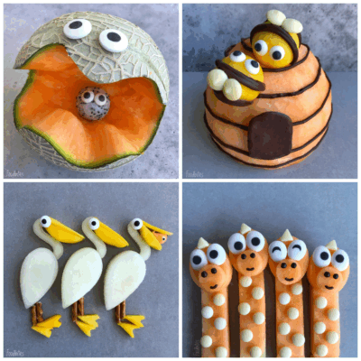 Cute Fruit Animals Roundup (Fun and Creative Food Art)