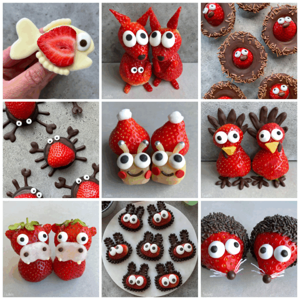 Cute Fruit Animals Roundup (Fun and Creative Food Art)