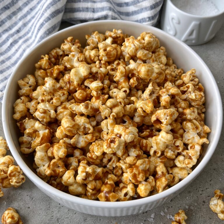 Homemade Caramel Popcorn (No-Bake and No Corn Syrup)